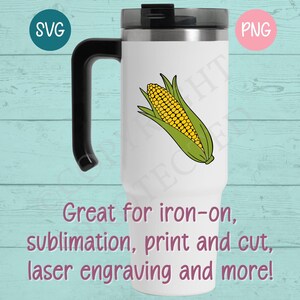Corn on the Cob SVG PNG Cut Files for Cricut, Silhouette Digital ...