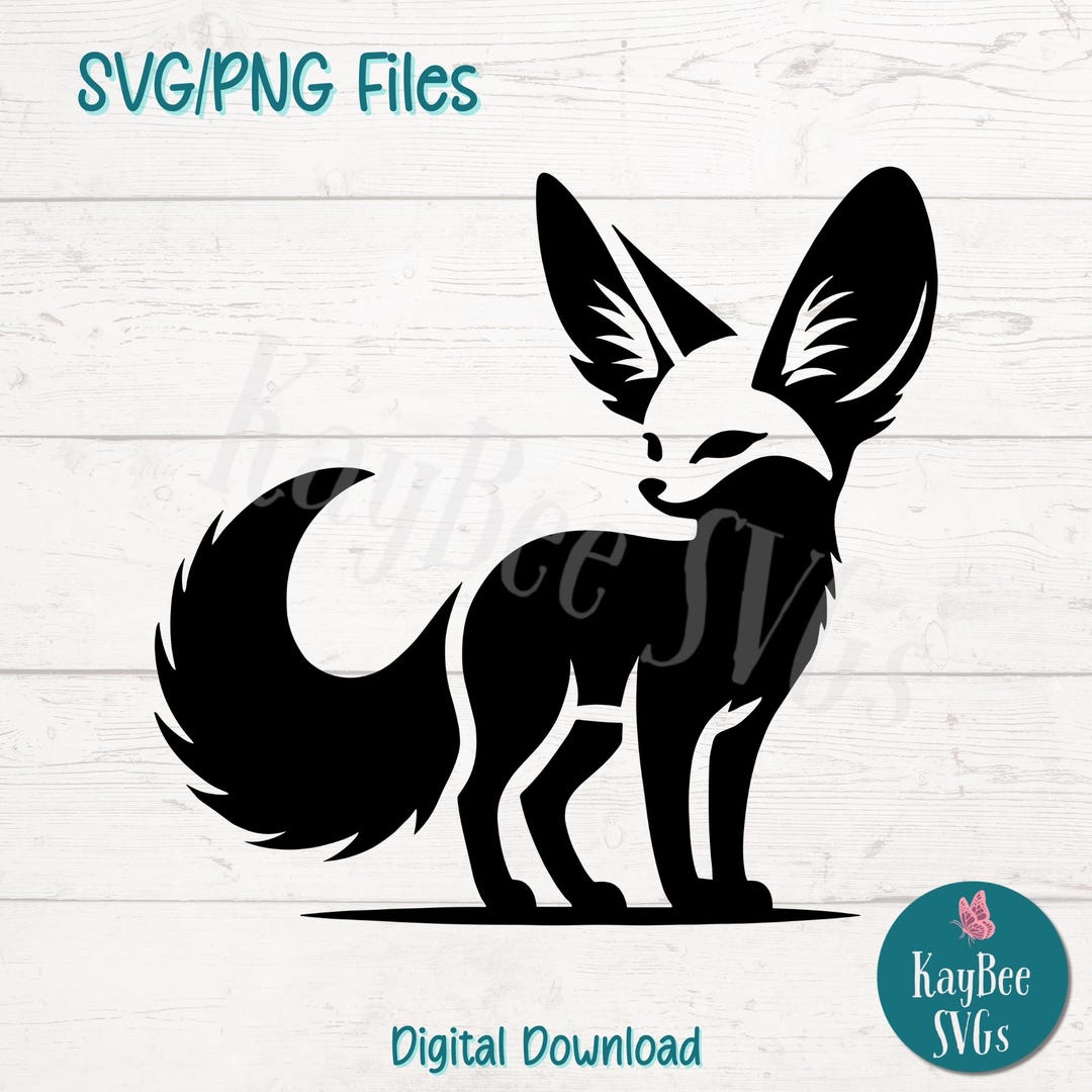 Fennec Fox SVG PNG Cut Files for Cricut, Silhouette Digital Download ...