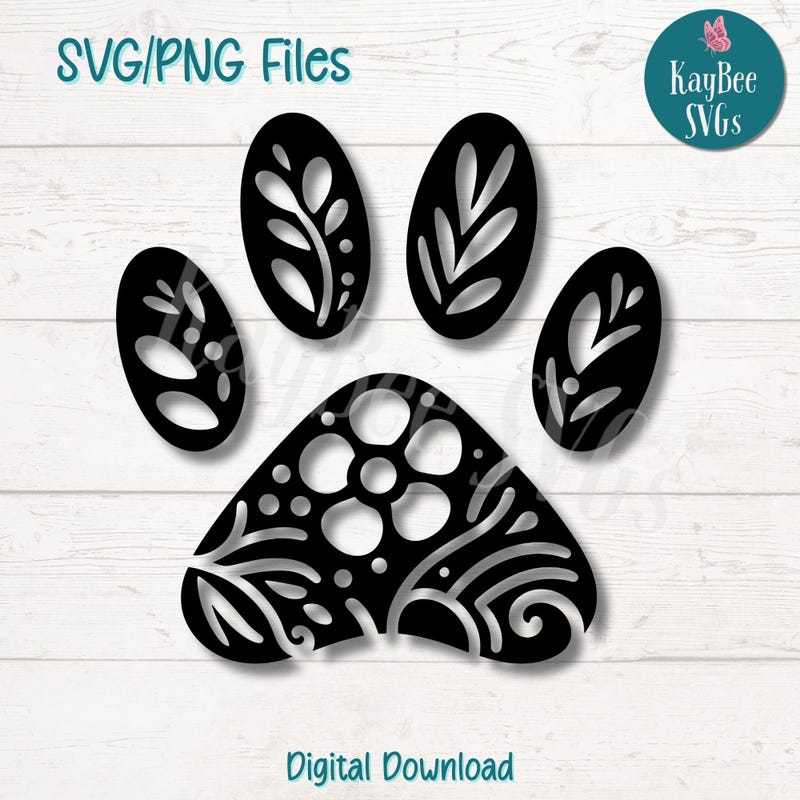 Dog Paw Print Svg - Etsy