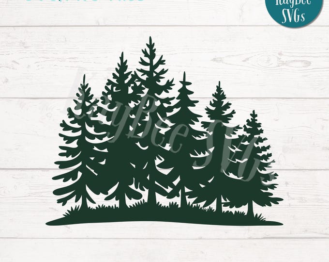Forest Svg, Pine Tree, Pine Tree Border Svg, Tree Line Svg, Tree Svg ...