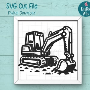 Backhoe SVG Cut File for Cricut, Silhouette, Digital Download ...