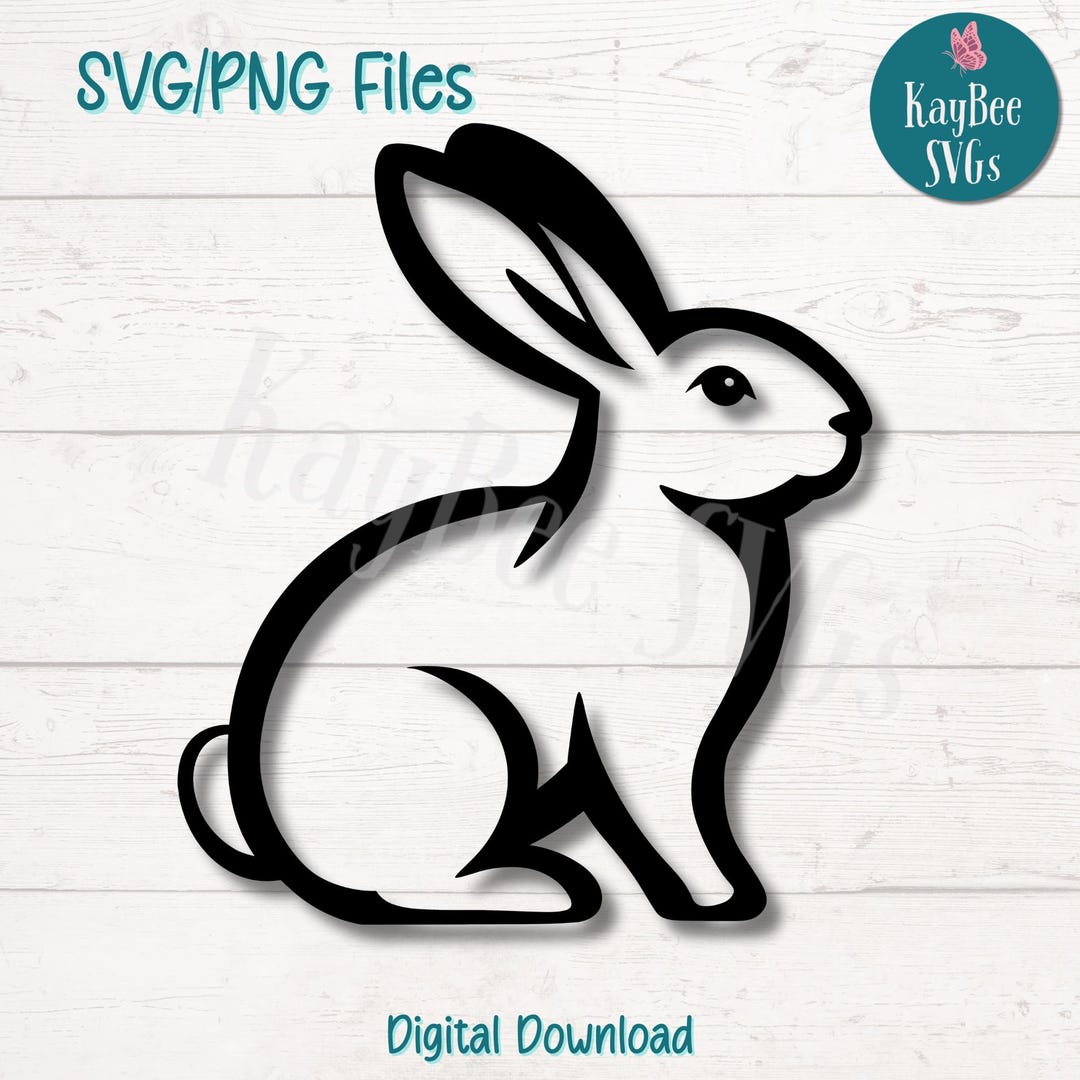 Rabbit Bunny SVG PNG Clipart Cut Files for Cricut, Silhouette, Laser ...