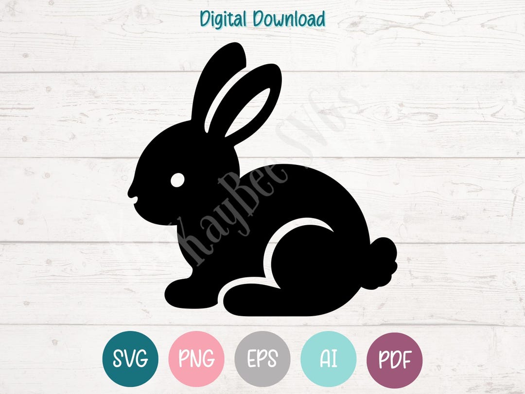 Baby Bunny SVG PNG Clipart Cut Files for Cricut, Silhouette, Laser ...