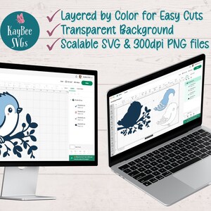 Cute Bluebird SVG: Clipart Cut Files for Cricut, Silhouette, Laser ...