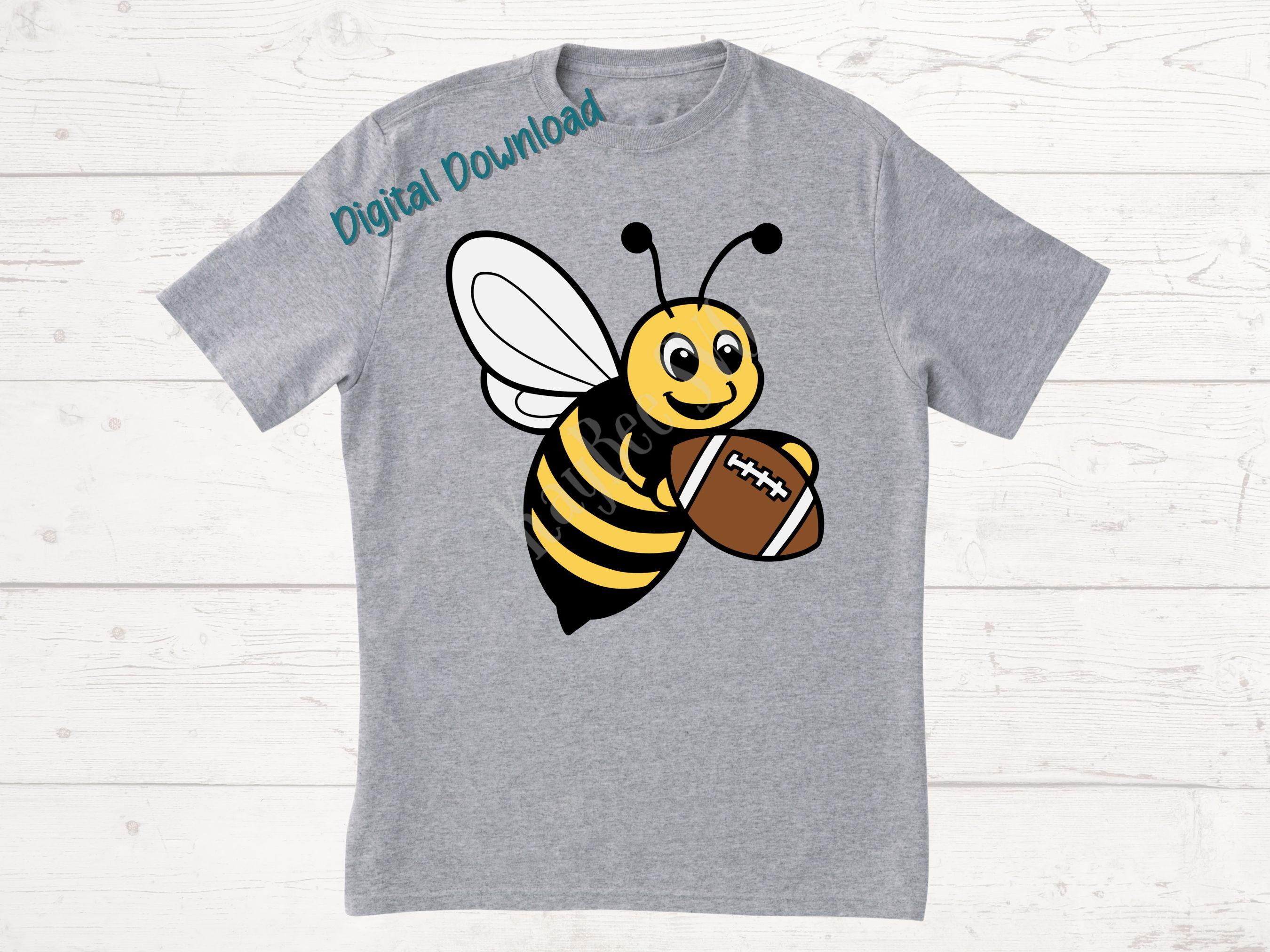 Football Bee SVG PNG Clipart Cut Files for Cricut, Silhouette, Laser ...