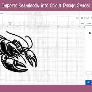 Crawfish SVG Cut File for Cricut, Silhouette, Digital Download ...