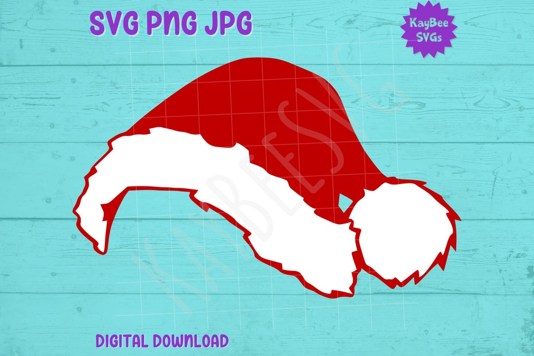Santa Hat SVG PNG JPG Clipart Digital Cut File Download for Cricut ...