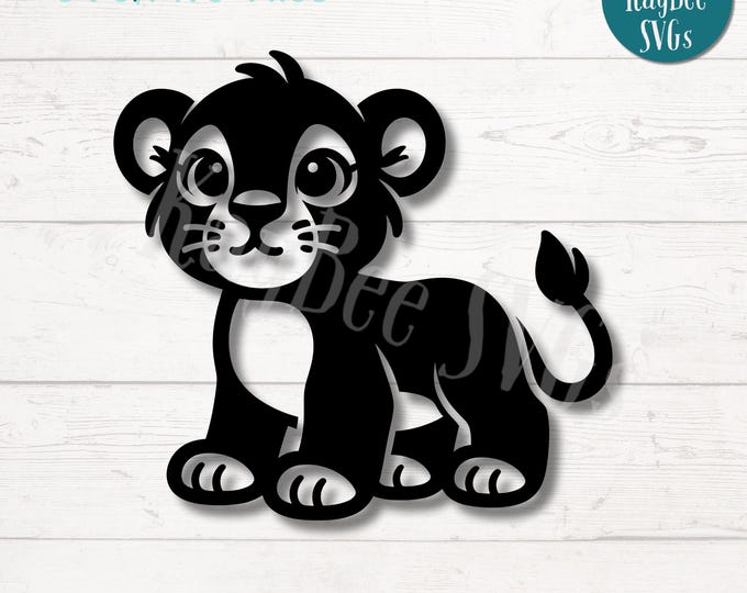 Baby Lion SVG | Cute Lion SVG | Cute Baby Lion Cut File - Etsy