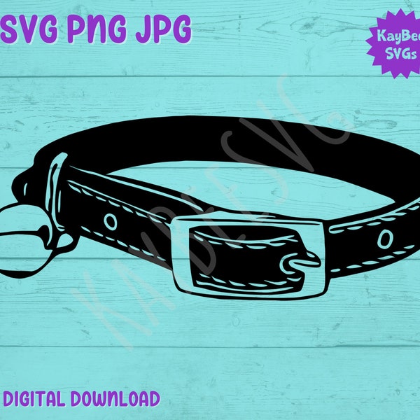 Cat Collar Svg - Etsy