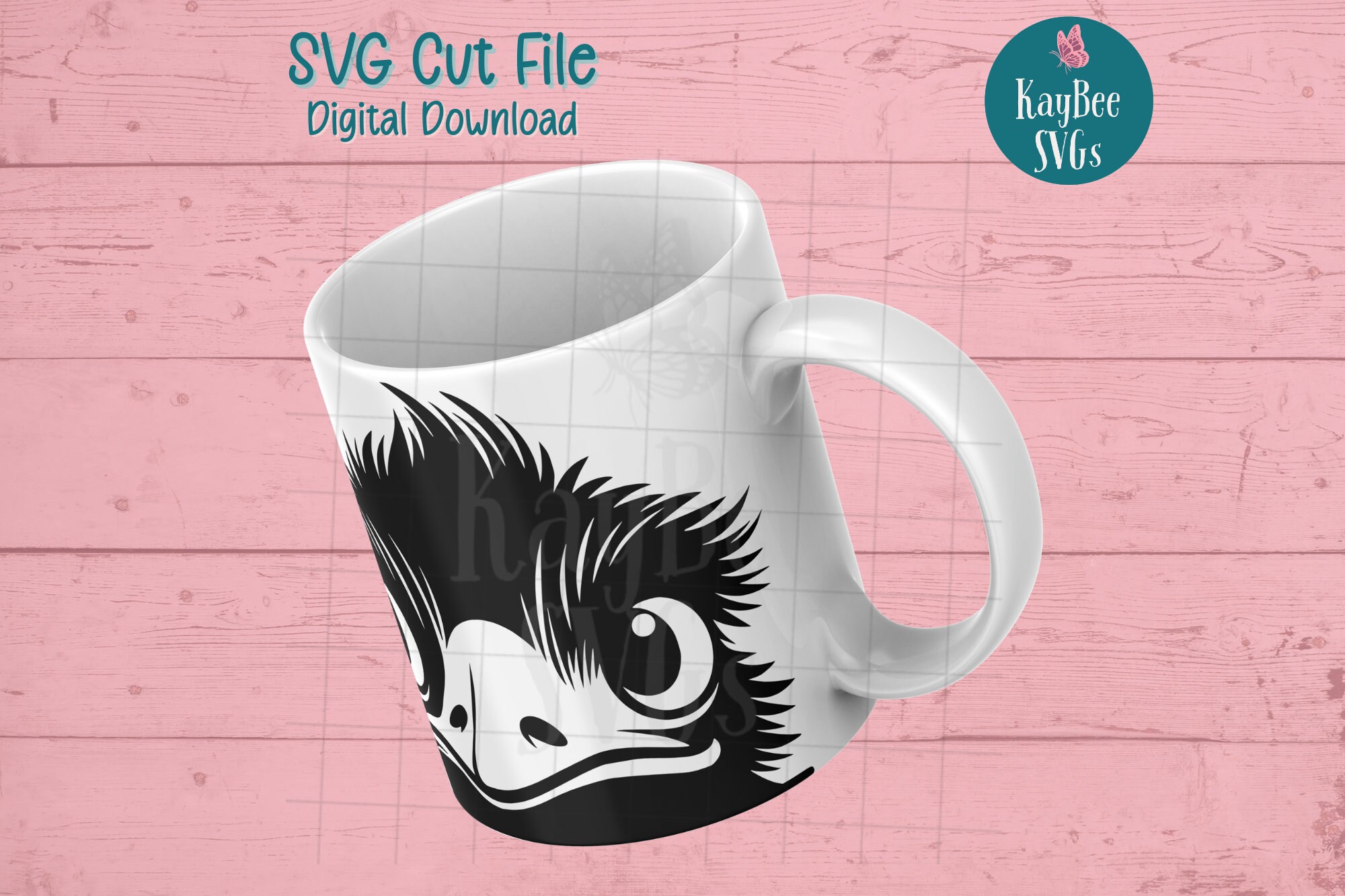 Peeking Emu SVG Cut File: Cricut, Silhouette (commercial Use) (digital ...