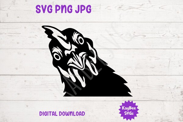 Funky Chicken Design SVG Vector Cutting File / Clip Art Available for ...