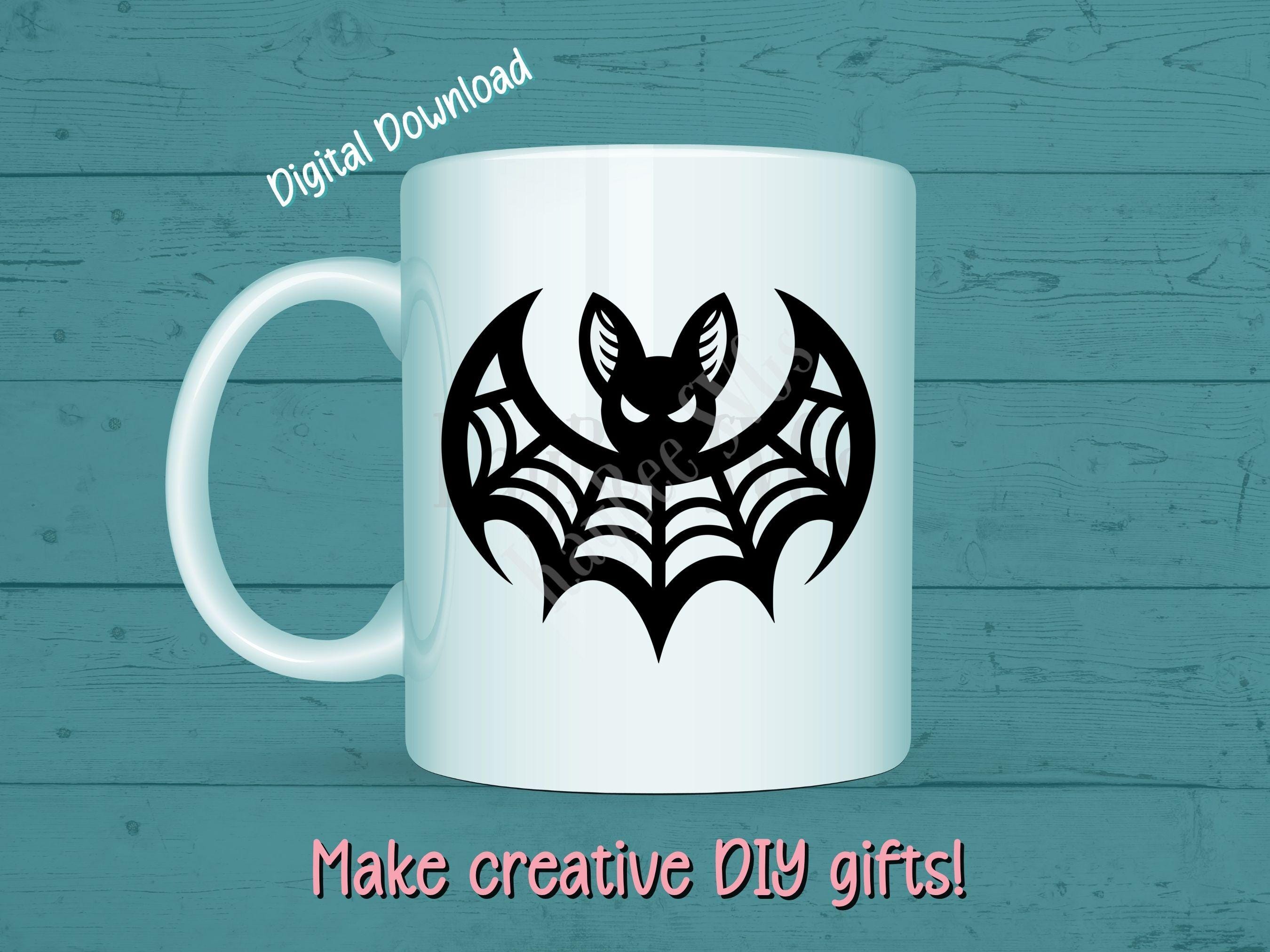 Spider Web Bat SVG: Clipart Cut Files for Cricut, Silhouette, Laser ...