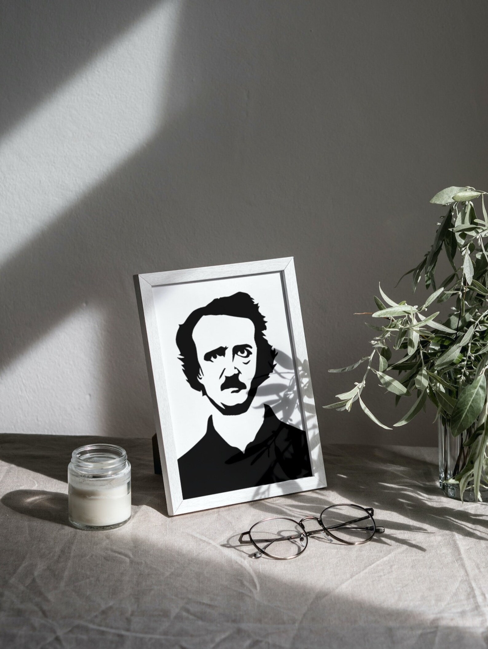 Edgar Allan Poe SVG PNG JPG Clipart Digital Cut File Download - Etsy