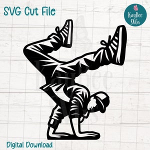 Break Dancer SVG Cut File for Cricut, Silhouette, Digital Download ...