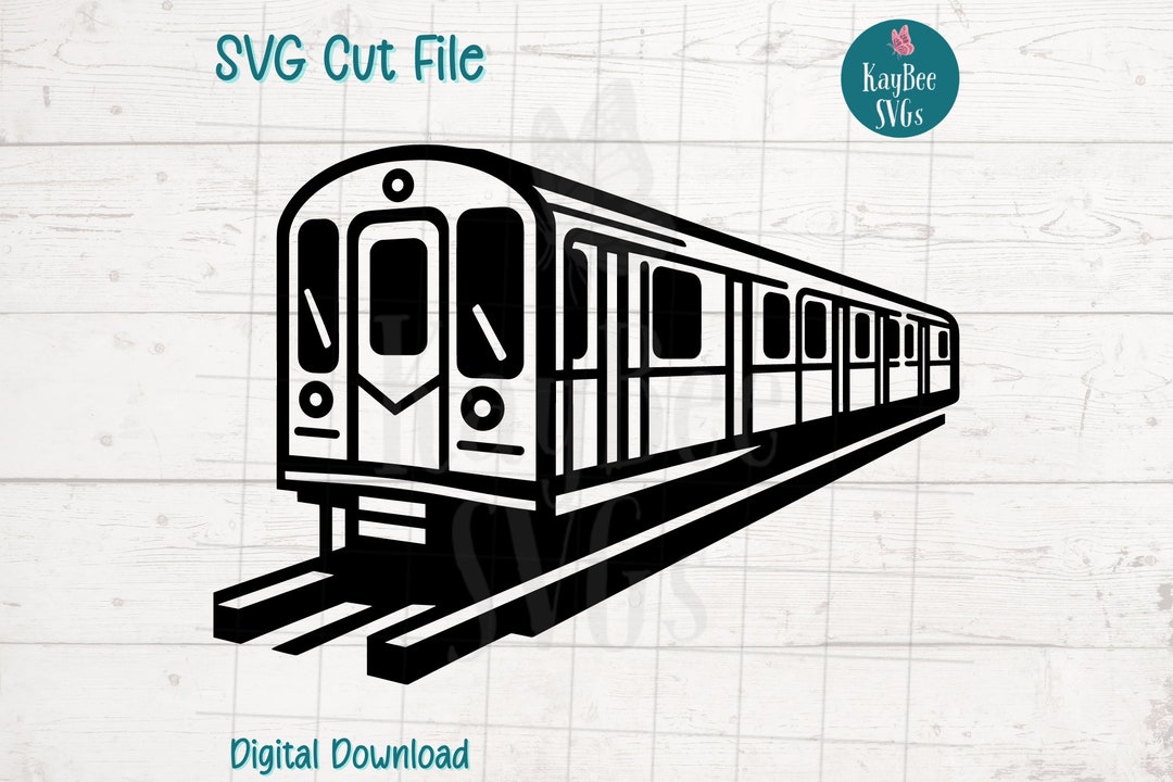Subway Train SVG Cut File for Cricut, Silhouette, Digital Download ...