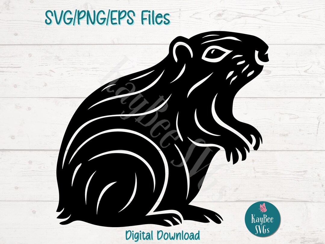 Woodchuck SVG PNG Eps Cut Files for Cricut, Silhouette, Digital ...