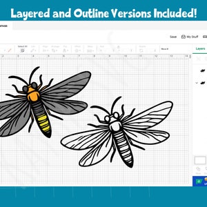 Firefly SVG PNG PDF Clipart Digital Cut File Download for Cricut ...