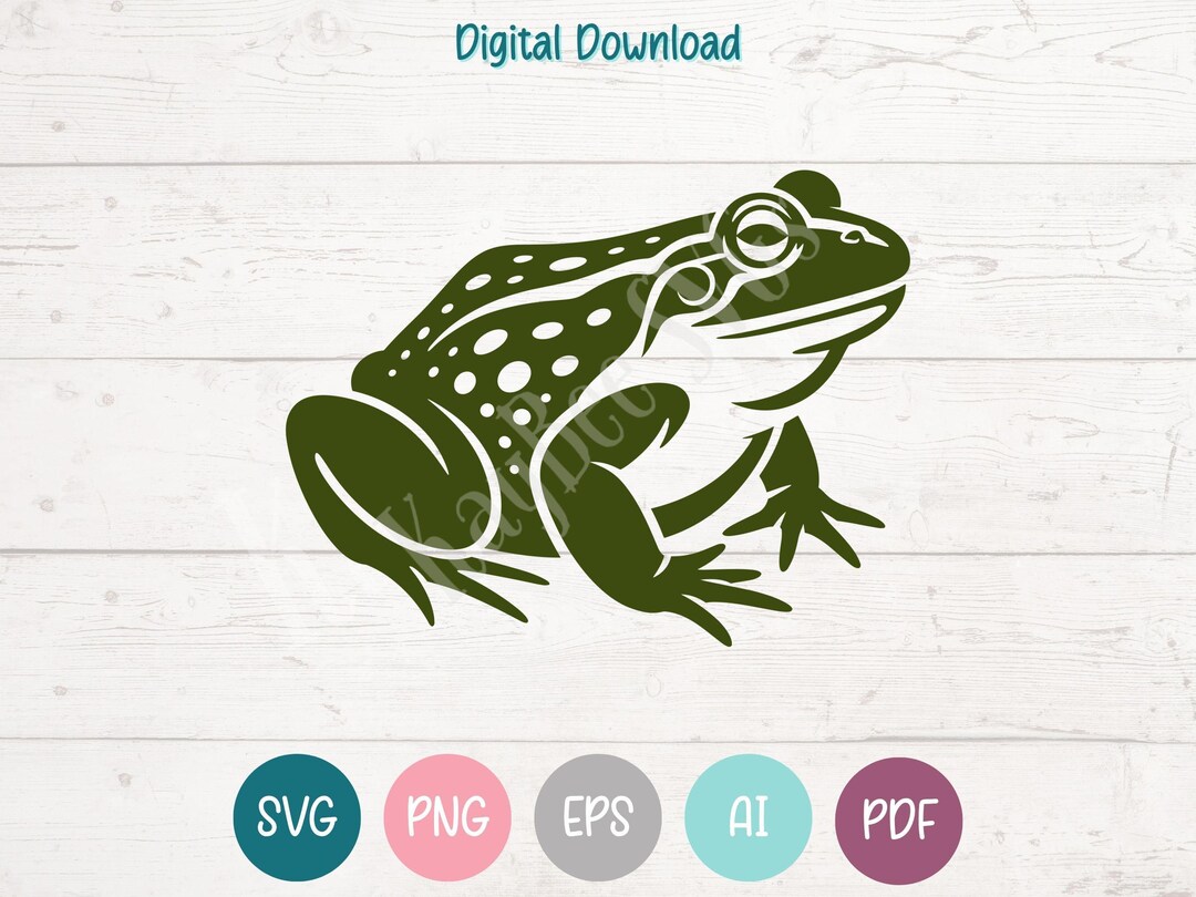 African Bullfrog SVG PNG Clipart Cut Files for Cricut, Silhouette ...