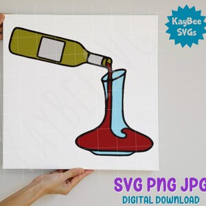 Wine Decanter SVG PNG JPG Clipart Digital Cut File Download for Cricut ...