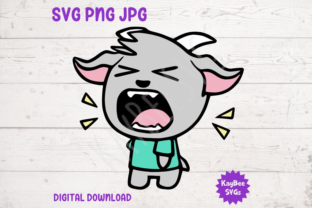 Screaming Goat SVG PNG JPG Clipart Digital Cut File Download - Etsy