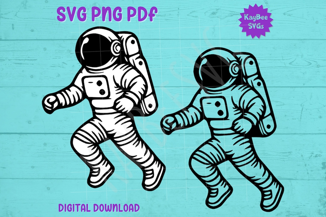 Astronaut SVG PNG PDF Clipart Digital Cut File Download for - Etsy
