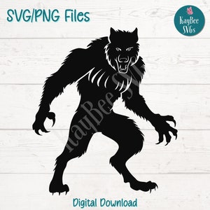 Werewolf SVG | PNG Cut Files for Cricut, Silhouette, Digital Download ...