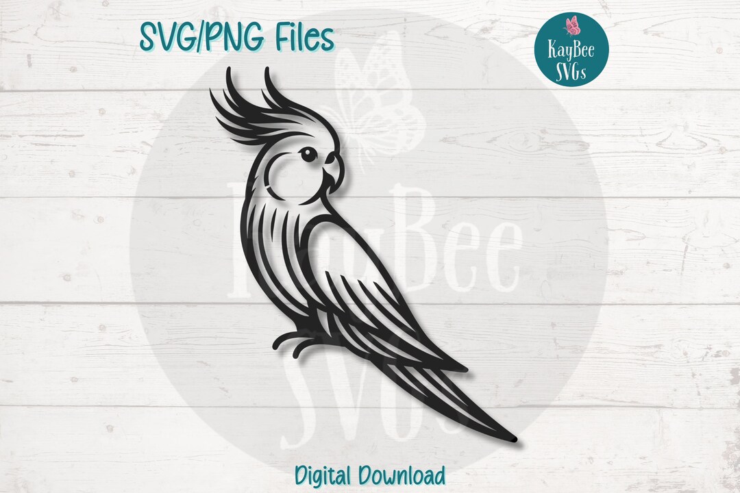 Cockatiel Bird SVG: Clipart Cut Files for Cricut, Silhouette, Laser ...
