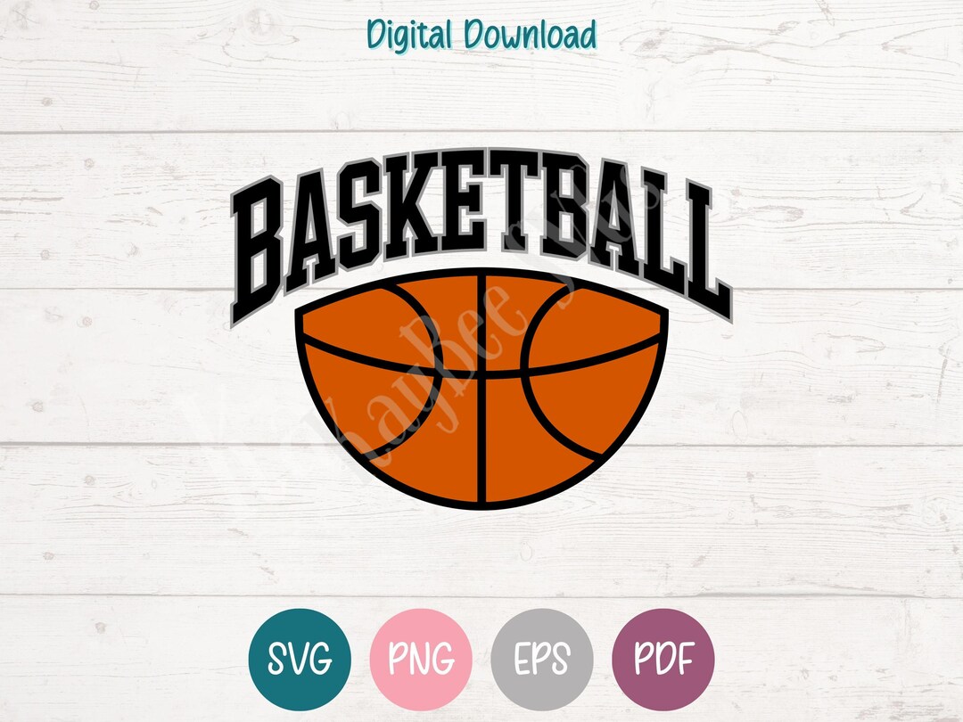 Half Basketball Logo SVG PNG Clipart Cut Files for Cricut, Silhouette ...