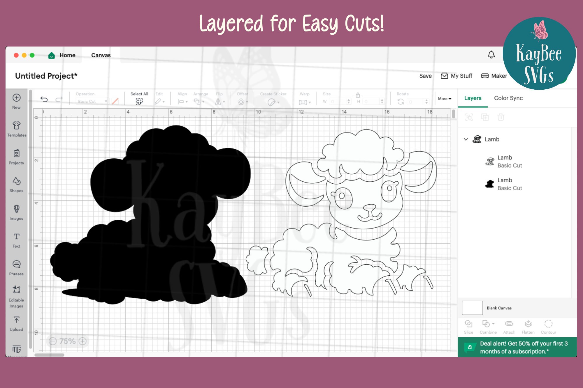 Lamb SVG PNG Clipart Cut Files for Cricut, Silhouette, Laser Engraving ...