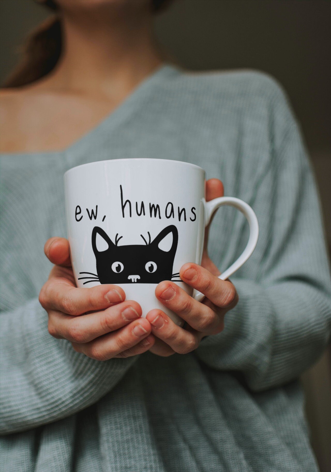 Ew Humans Cat Peeking SVG PNG JPG Clipart Digital Cut File - Etsy UK