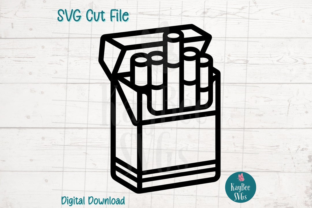 Pack of Cigarettes SVG Cut File for Cricut, Silhouette, Digital ...