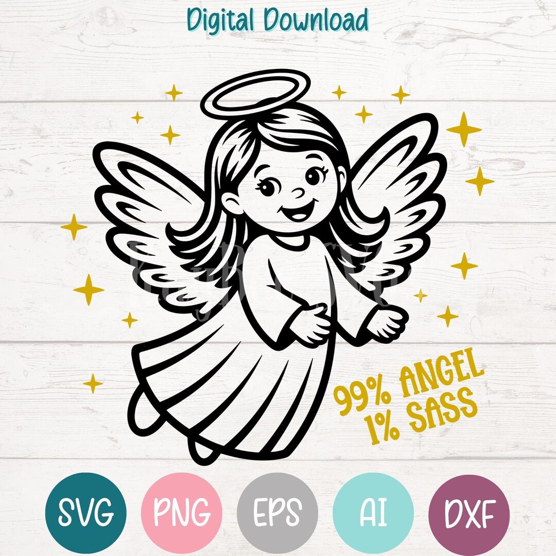 Angel SVG, PNG, Laser Cut Files (digital Download) - Etsy
