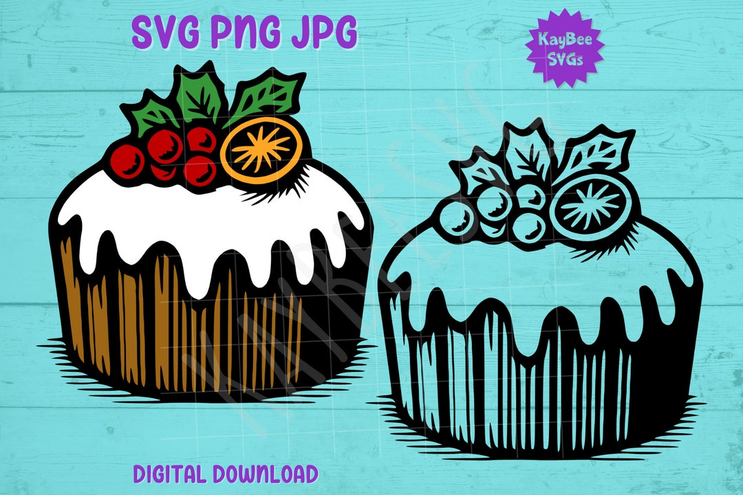 Fruitcake Bundt Cake SVG PNG JPG Clipart Digital Cut File Download for ...