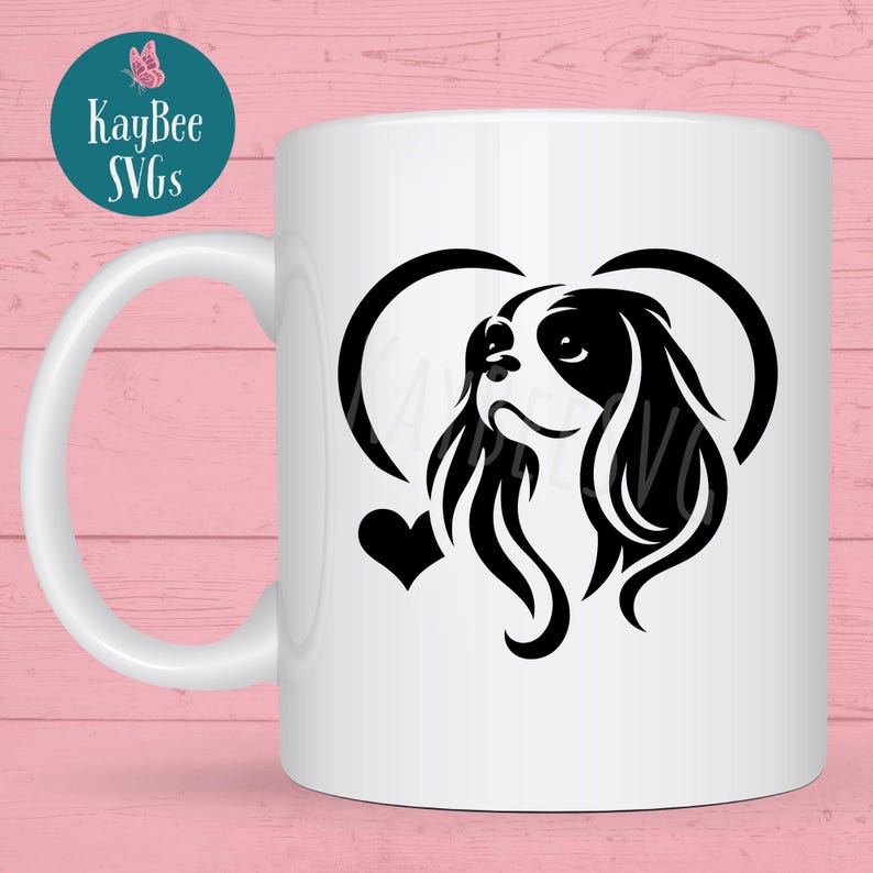 Cavalier King Charles Spaniel Heart SVG, Cricut Silhouette Cut Files ...