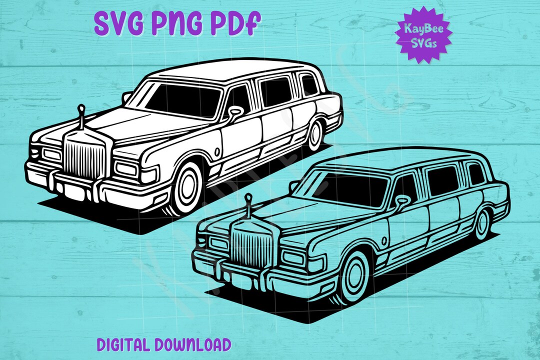 Limousine Limo SVG PNG PDF Clipart Digital Cut File Download - Etsy