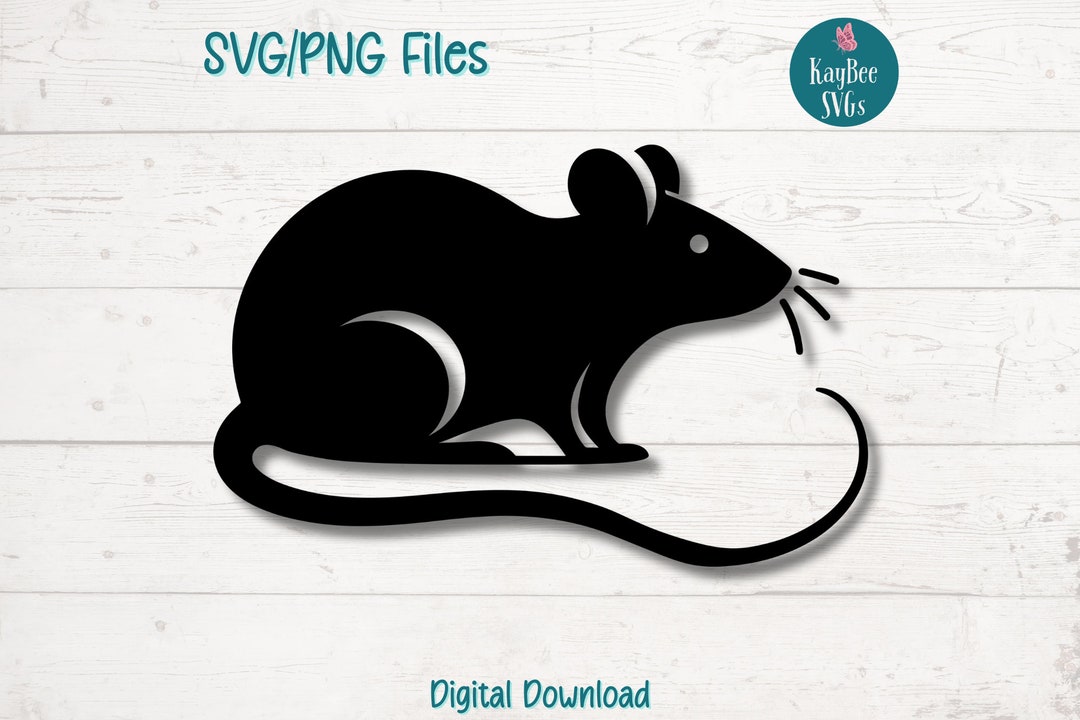 Rat SVG PNG Clipart Cut Files for Cricut, Silhouette, Laser Engraving ...