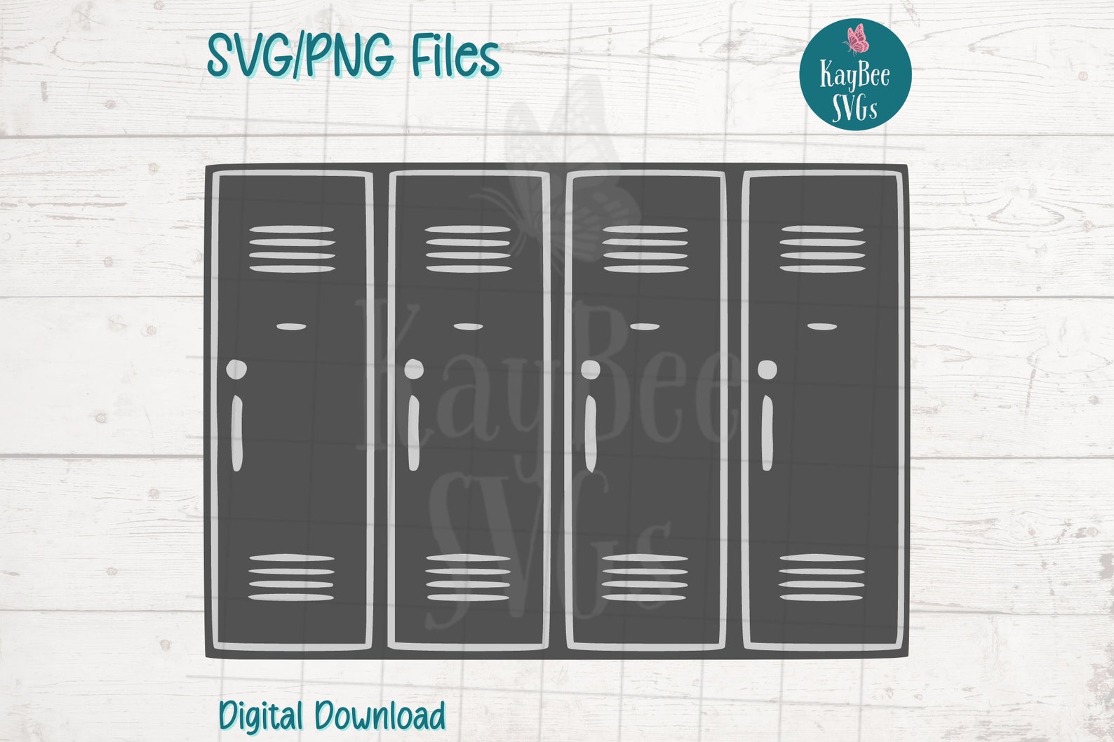 School Lockers SVG PNG Clipart Cut Files for Cricut, Silhouette, Laser ...