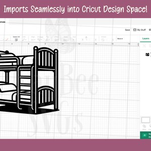 Bunk Beds SVG Digital Cut File for Cricut, Silhouette, Engraving ...