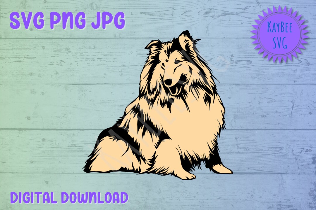 Collie Dog SVG PNG JPG Clipart Digital Cut File Download for Cricut ...