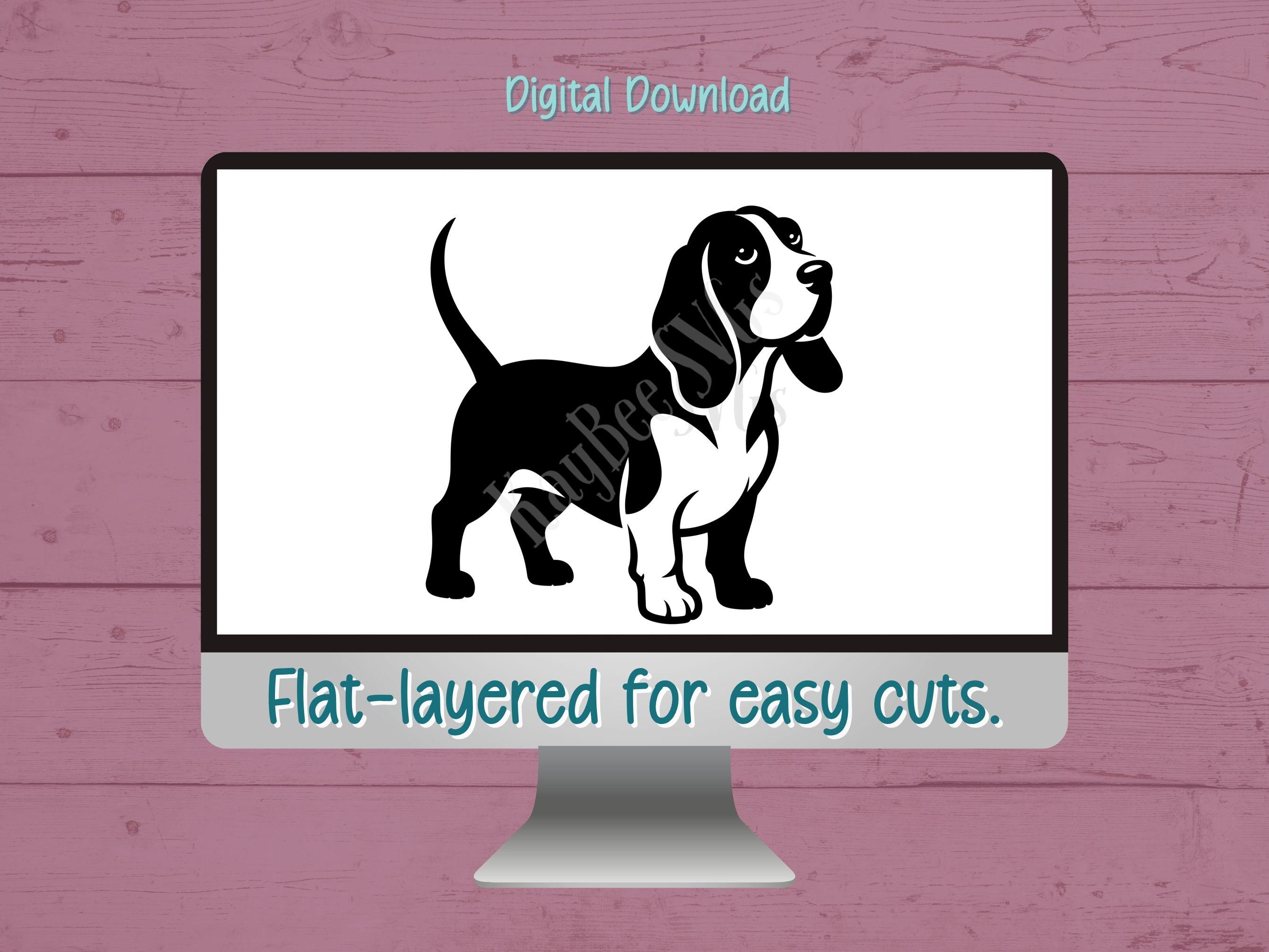 Bagle (basset Hound/beagle Mix) Dog SVG: Clipart Cut Files for Cricut ...
