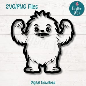 Cute Yeti SVG PNG Cut Files for Cricut, Silhouette Digital Download ...