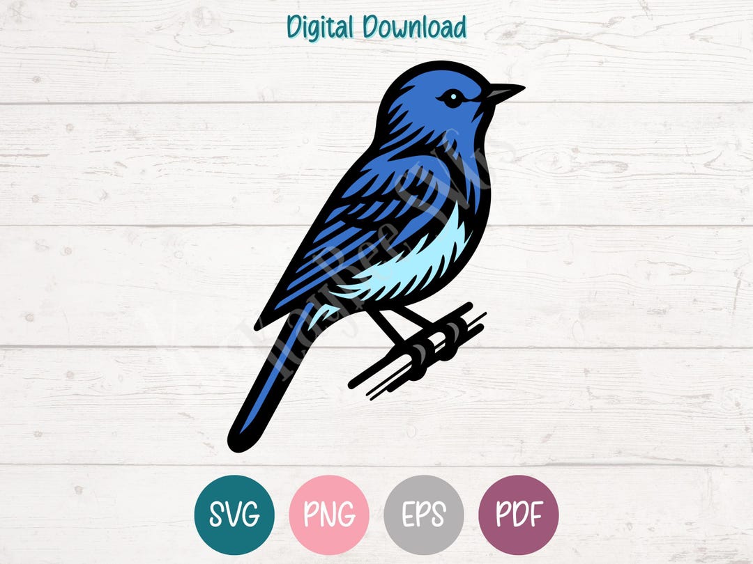 Bluebird SVG PNG Clipart Cut Files for Cricut, Silhouette, Laser ...