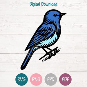 Bluebird SVG PNG Clipart Cut Files for Cricut, Silhouette, Laser ...