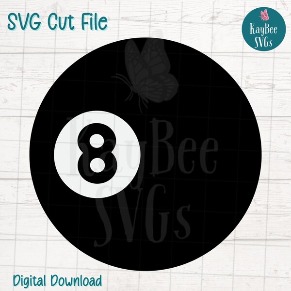 8 Ball Stencil Svg - Etsy