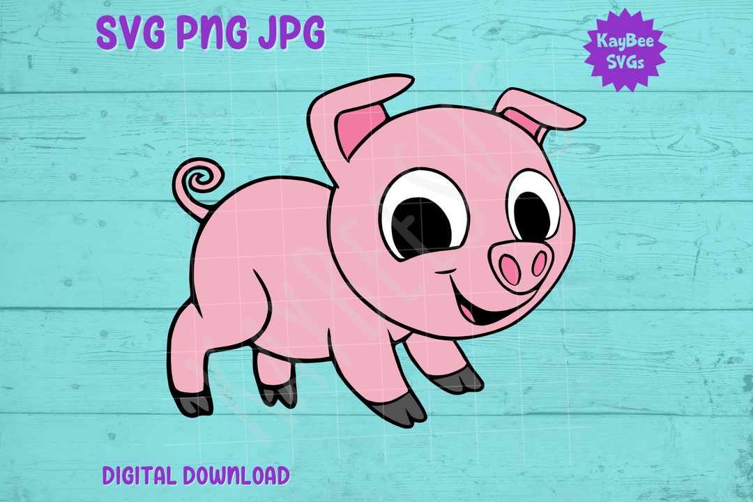 Porcelet bébé cochon SVG PNG JPG Clipart fichier numérique coupé ...