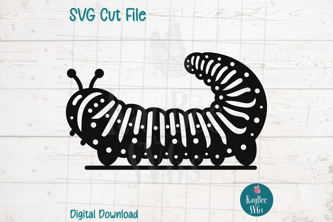 Caterpillar SVG Digital Cut File for Cricut, Silhouette, Engraving ...