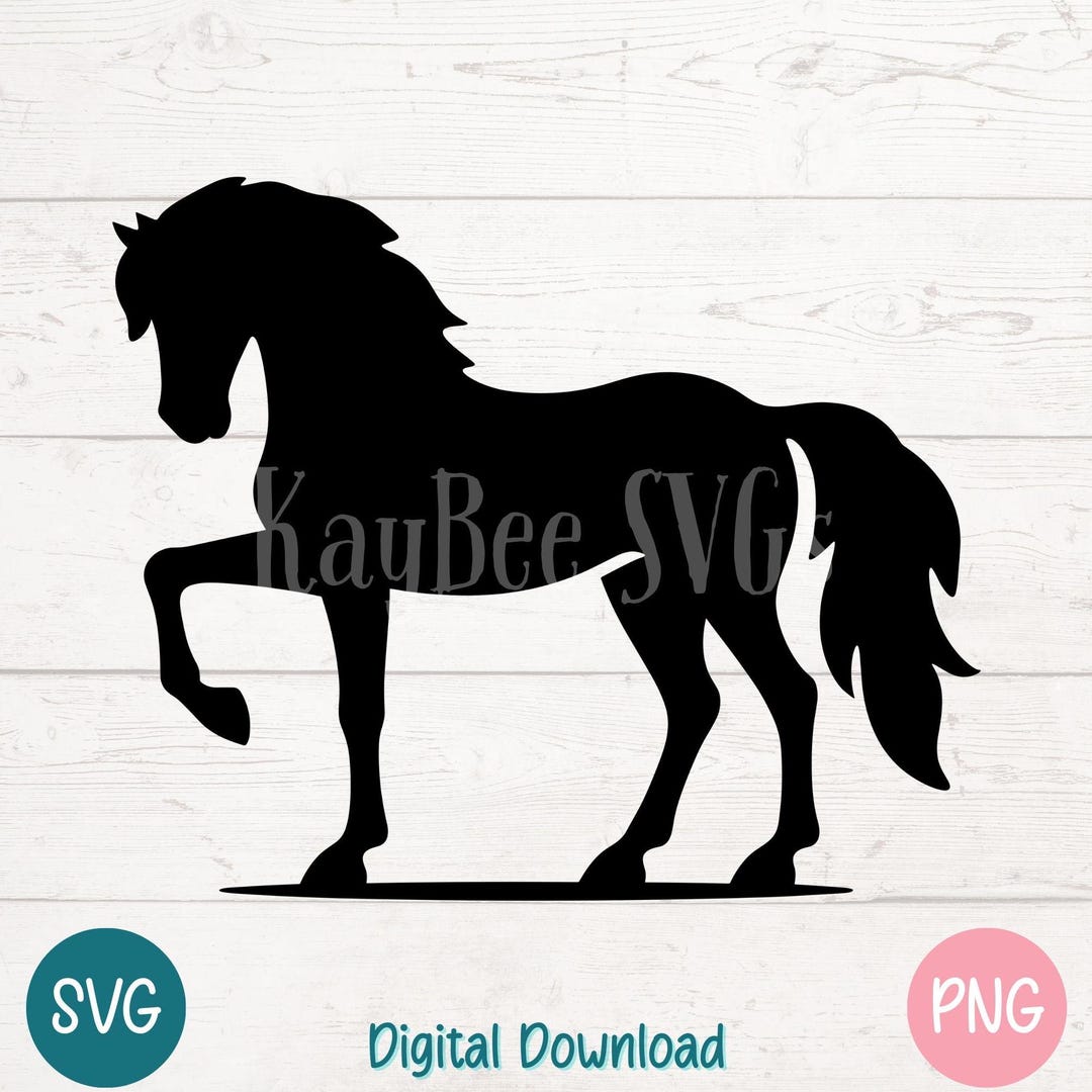 Standing Horse SVG | Western Silhouette Cut File (digital) - Etsy