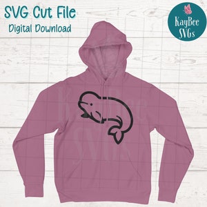 Beluga Whale SVG Digital Cut File for Cricut, Silhouette, Engraving ...