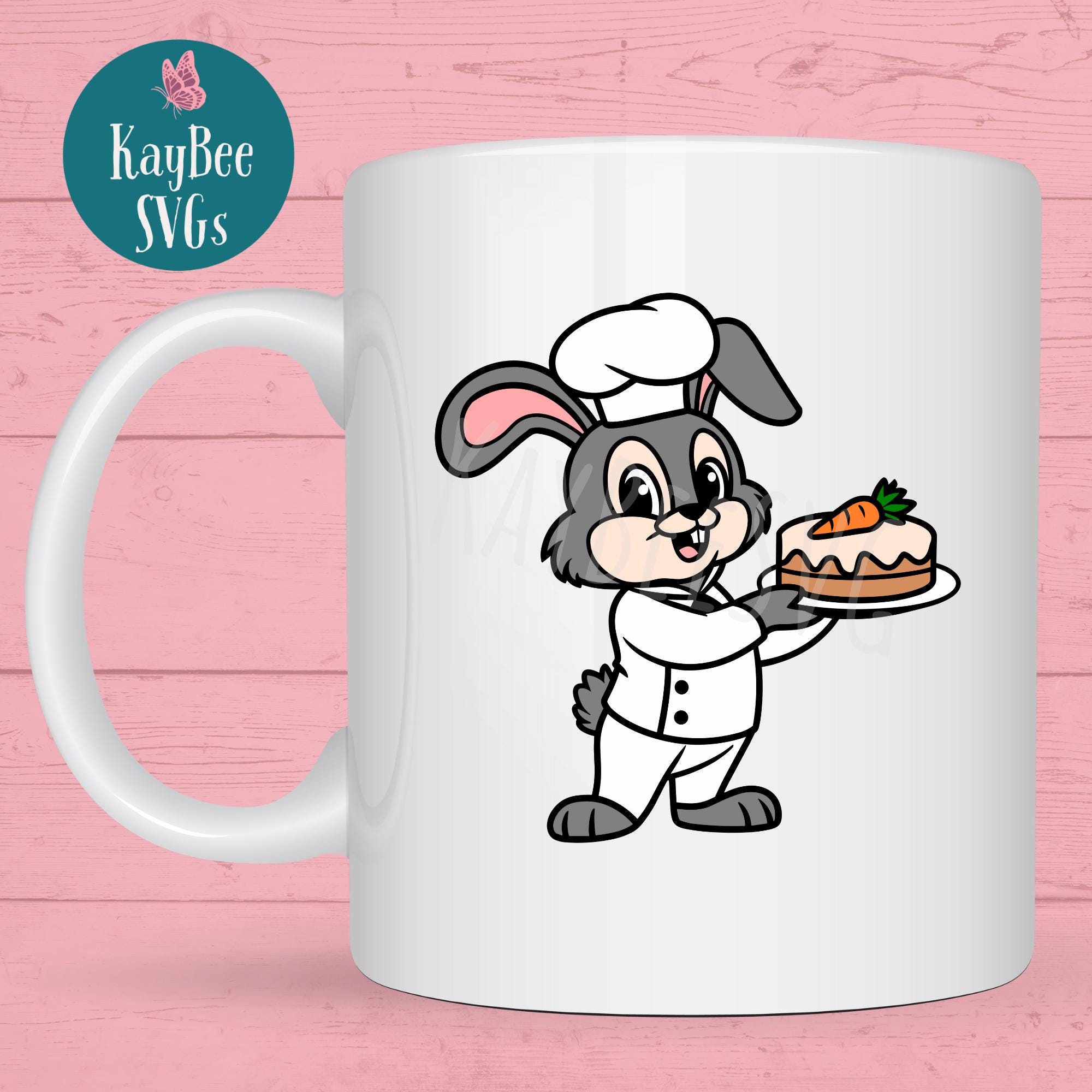 Chef Bunny SVG PNG Clipart Cut Files for Cricut, Silhouette, Laser ...
