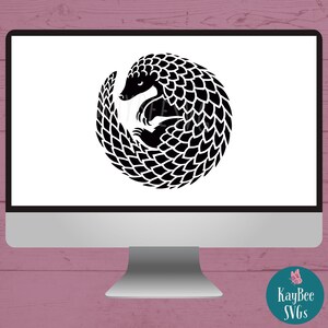 Curled up Pangolin SVG PNG Cut Files for Cricut, Silhouette Digital ...